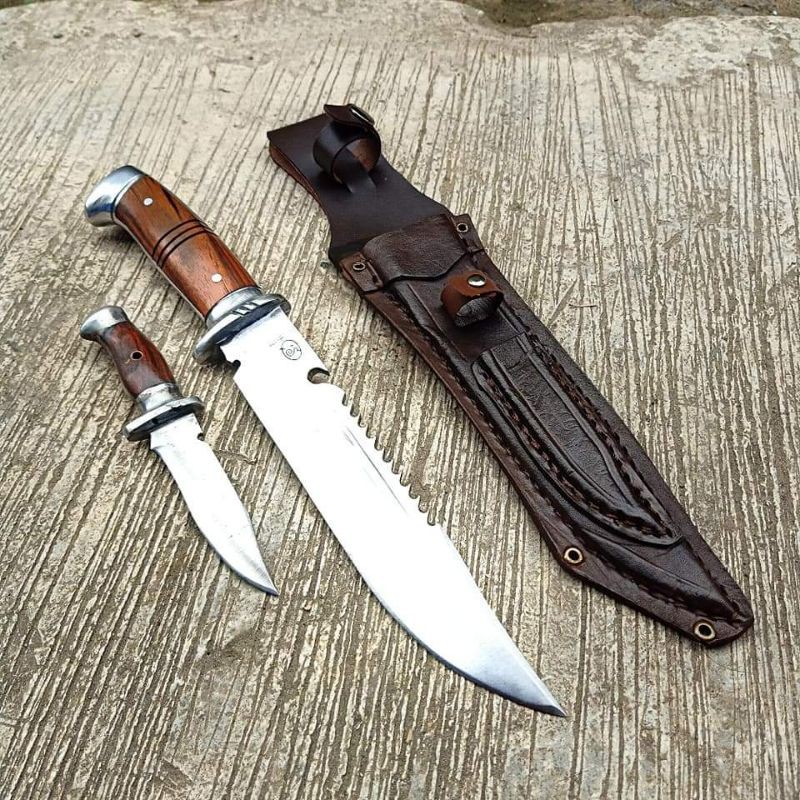 Jual PROMO TERBATAS! Pisau Bowie Outdoor Perlengkapan Berburu Survival ...