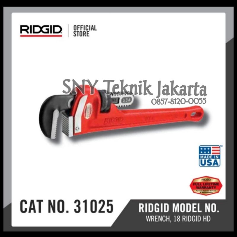 Jual Kunci Pipa RIDGID Pipe Wrench Heavy Duty 18" inch | Shopee Indonesia
