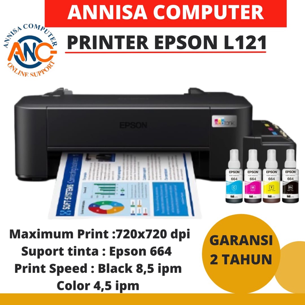 Jual PRINTER EPSON L121 Pengganti EPSON L120 setara CANON G1010 | Shopee Indonesia