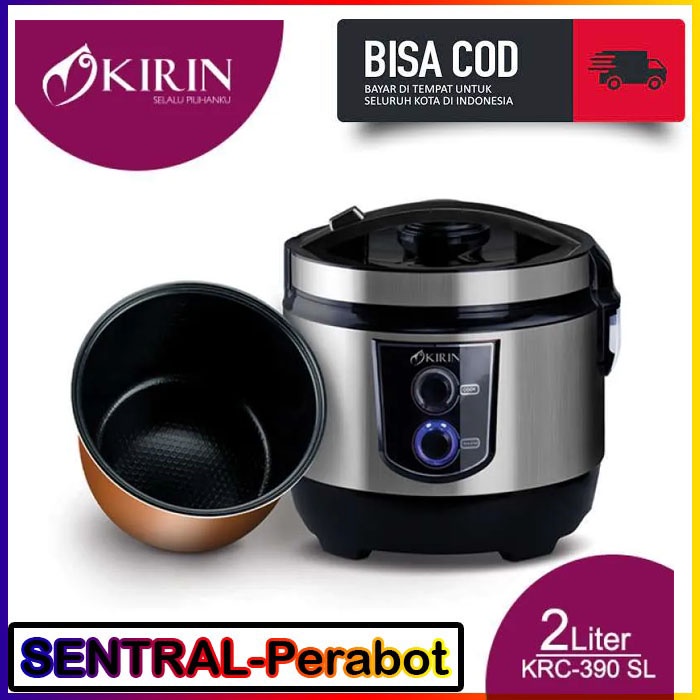 Jual PROMO KIRIN KRC 390 Rice Cooker 3in1 Kapsitas 2 Liter PANCI KERAMIK - HITAM | Shopee Indonesia