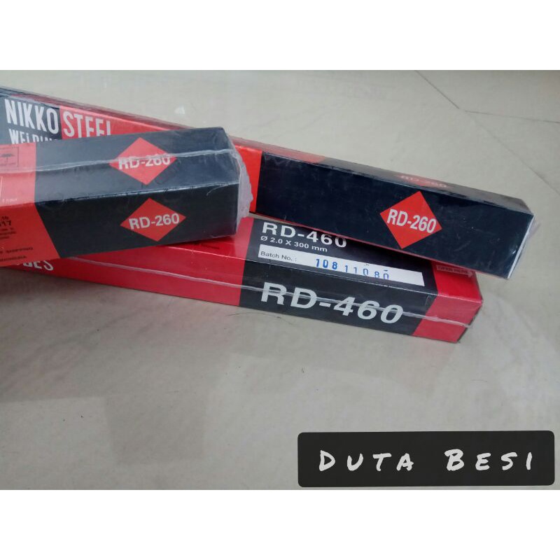 Jual KAWAT LAS NIKKO STEEL 2MM (1KG) PANJANG 300MM RD260 / RD-460 | Shopee Indonesia