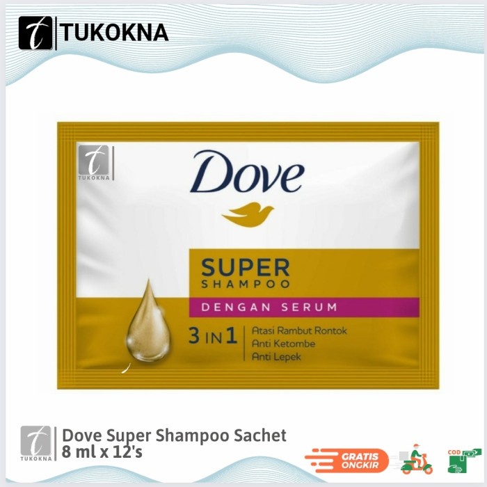 Jual Dove Super Shampoo Sachet 12 x 8ml | Shopee Indonesia