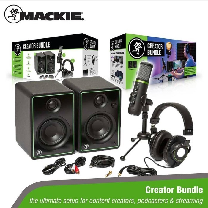Jual Mackie Creator Bundle with USB Microphone and Monitors Recording | Shopee Indonesia