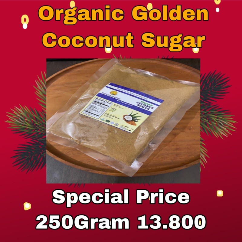 Jual Organic Golden Coconut Sugar 250gr / Gula Kelapa Organik 250gram ( Golden ) | Shopee Indonesia