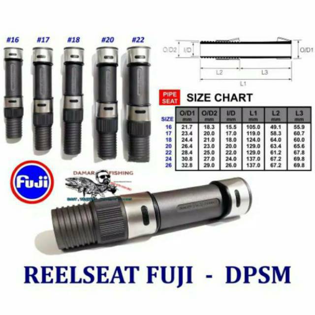 Jual REEL SEAT FUJI ORIGINAL DPS - M KOMPLIT SIZE - DUDUKAN REEL JORAN ...
