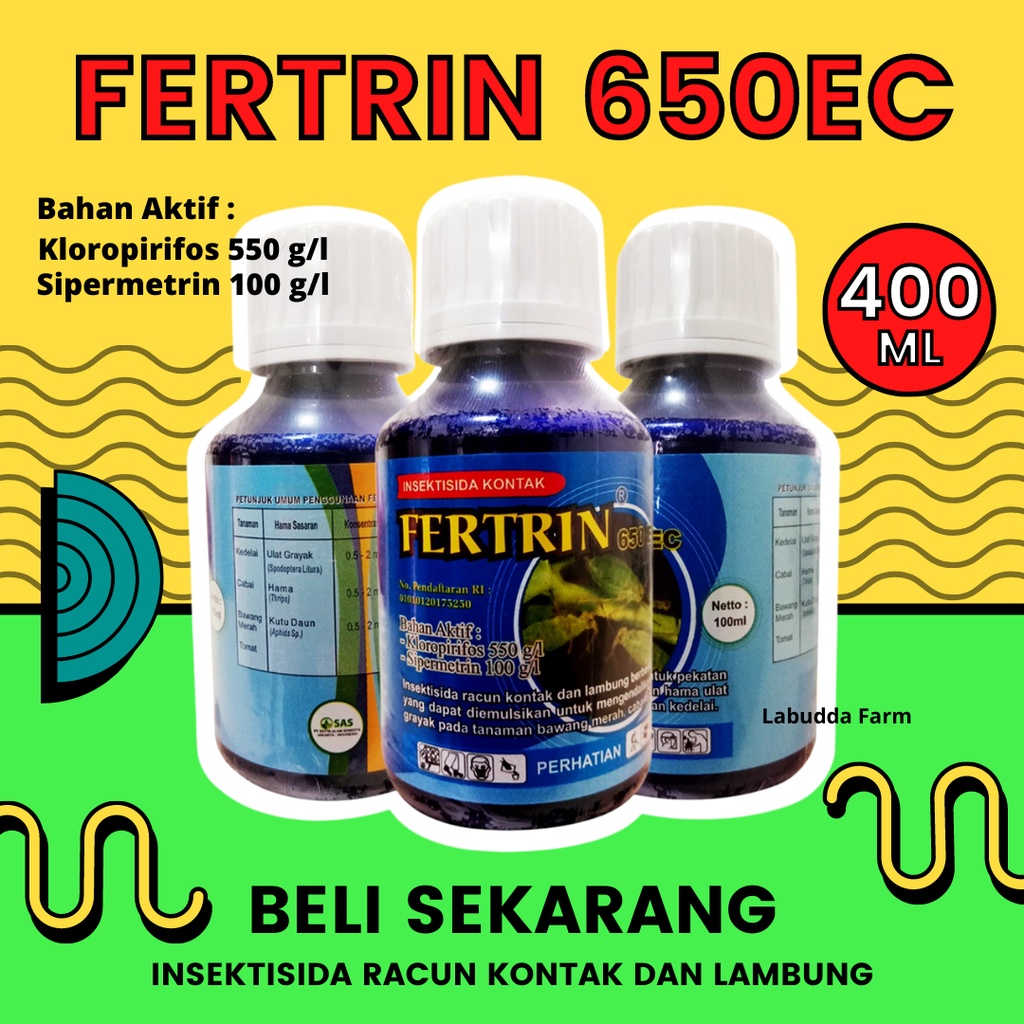 Jual Fertrin 650ec Insektisida Ulat Grayak dan Hama Thrips Pembasmi ...