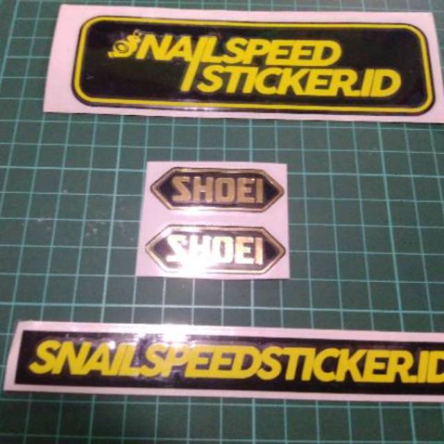 Jual Sticker helmet visor logo shoei gold silver chrome 2s | Shopee ...