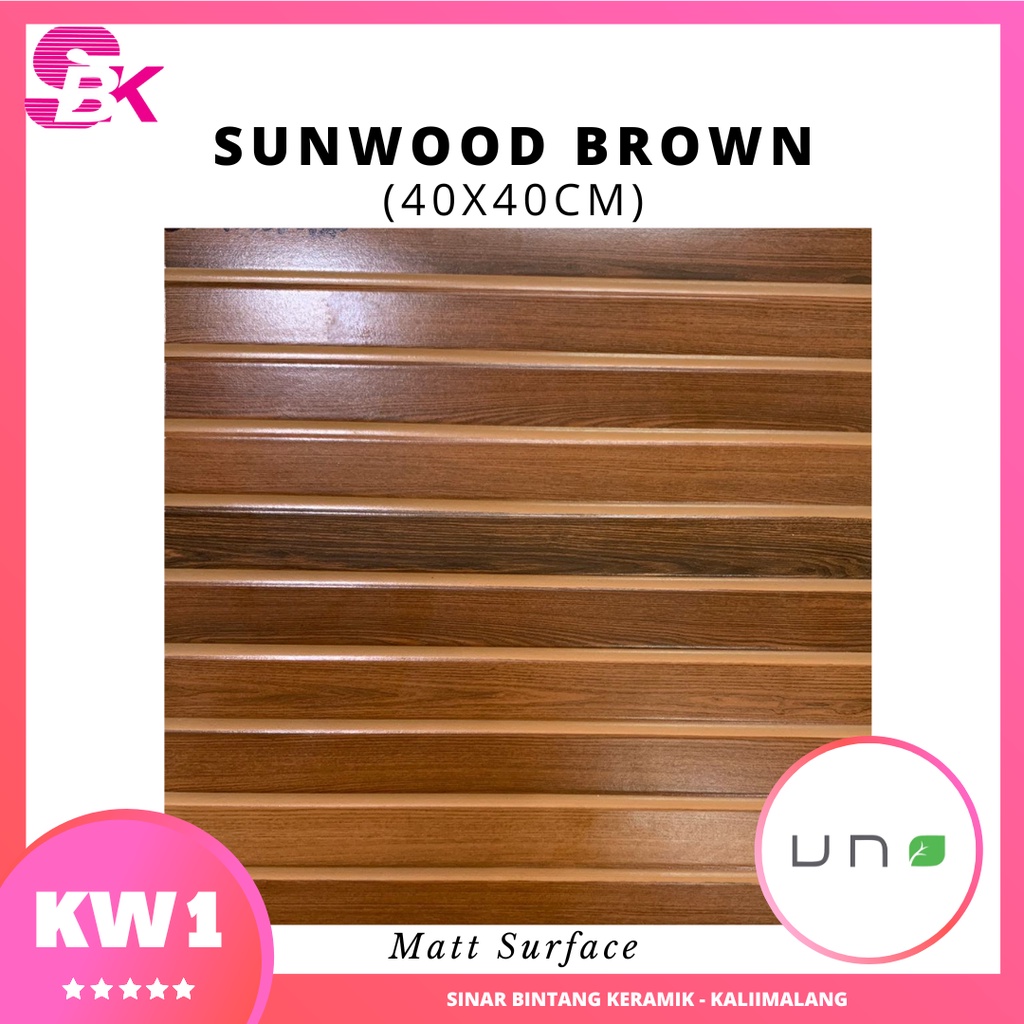 Jual Keramik Motif Kayu 40x40 Sunwood Brown | Shopee Indonesia