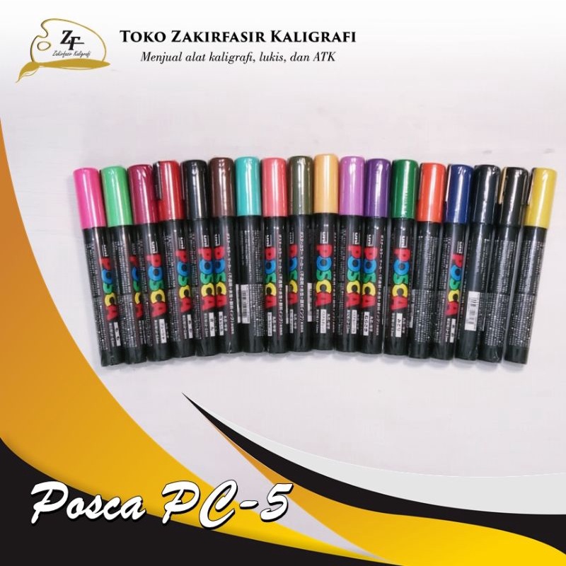 Jual UNI POSCA PC-5M PAINT MARKER (FINE POINT) SPIDOL WARNA WARNI PC 5M ...