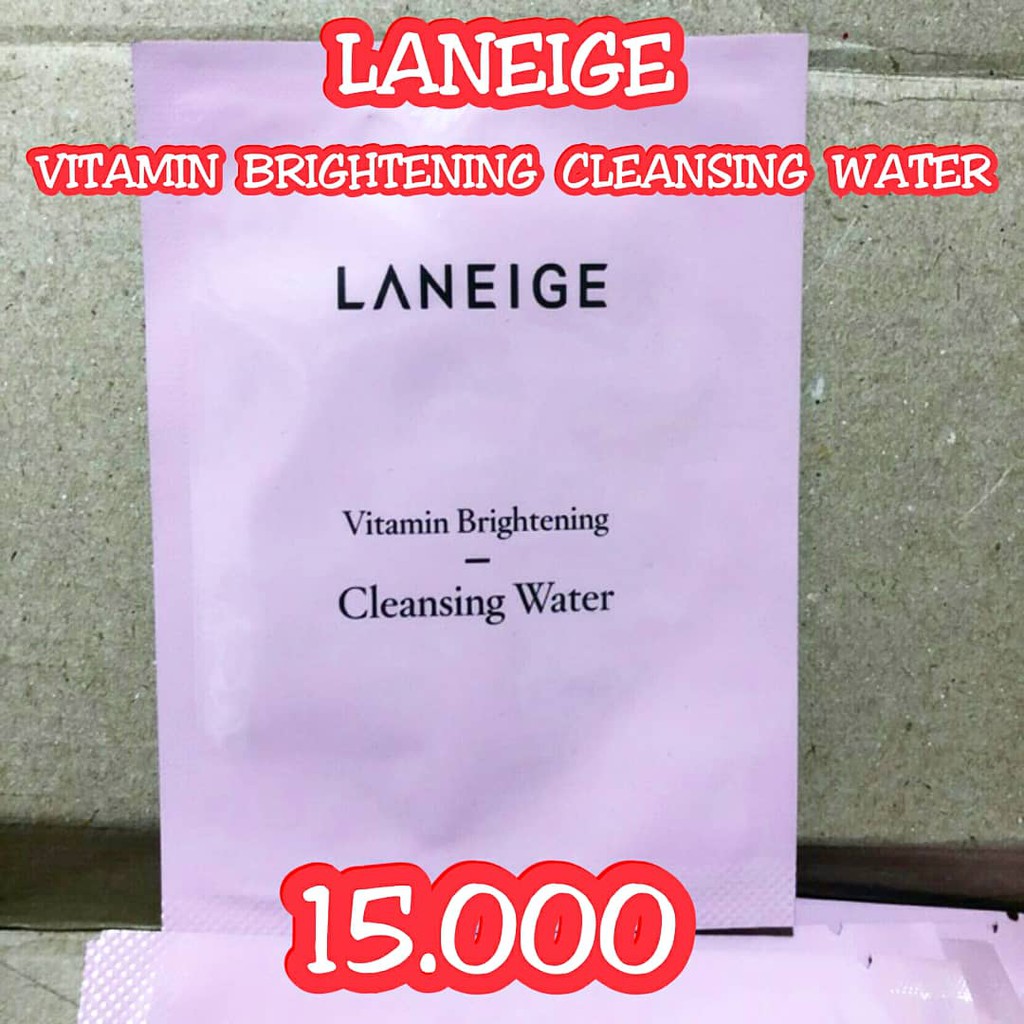 Jual LANEIGE VITAMIN BRIGHTENING CLEANSING WATER SACHET SAMPLE SIZE ...