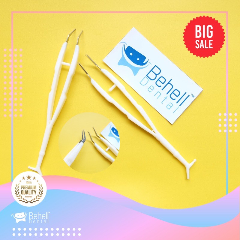 Jual BEHELLDENTAL PINSET PLASTIK SS BEHEL PREMIUM - TWEEZER DENTAL ...