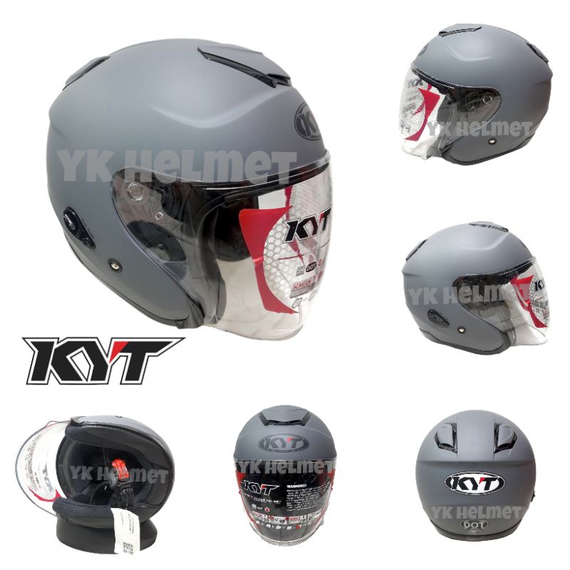 Jual original HELM KYT KYOTO R Gorilla Greyy Doff | Shopee Indonesia