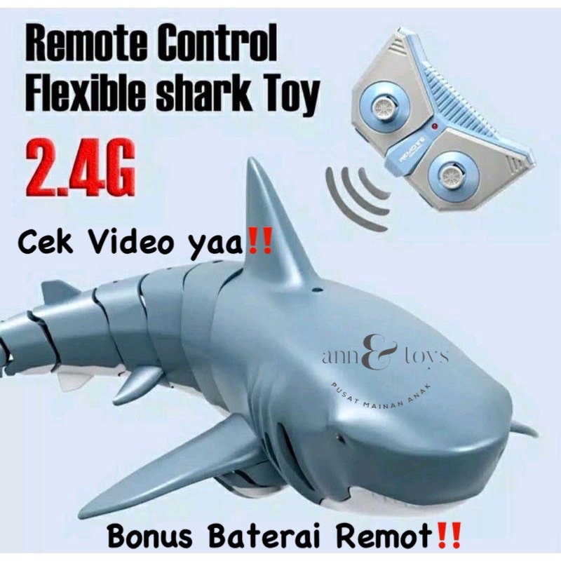 Jual Mainan Anak Remote RC Hiu 2.4GHz Bisa Berenang dan Menyelam di Air ...