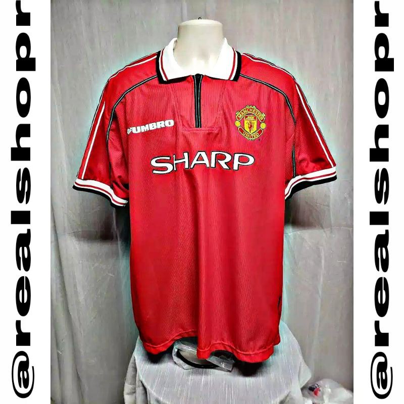 Jual Jersey Manchester united retro 1998 Thribel winner | Shopee Indonesia