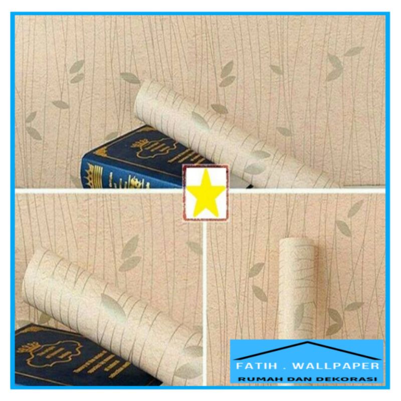 Jual Wallpaper dinding motif salur daun cokelat | Shopee Indonesia