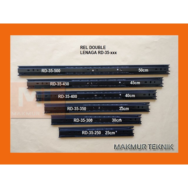 Jual Lenaga RD35 x 300mm Rel Laci - Rel Full Extension - Rel Laci ...