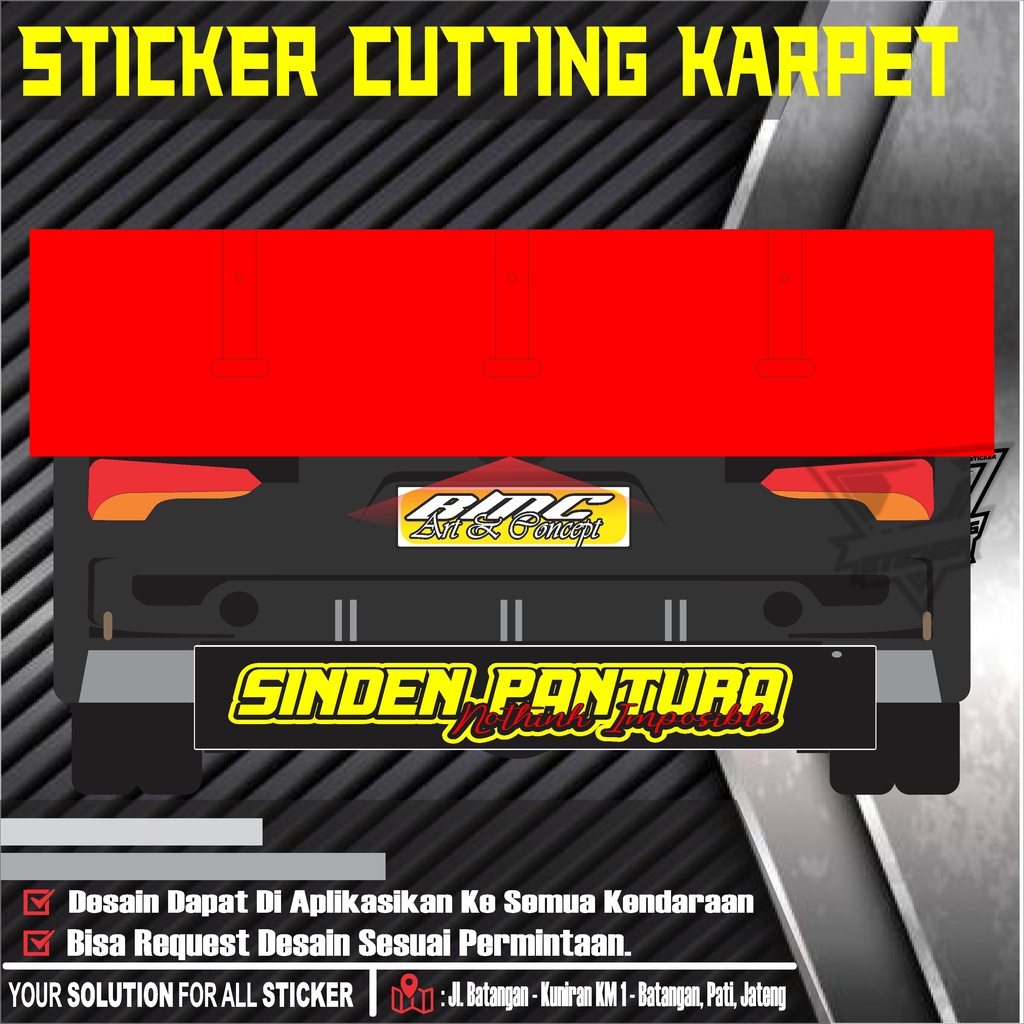 Jual Stiker cutting karpet truck/mobil/pickup stiker Tulisan kepet ...