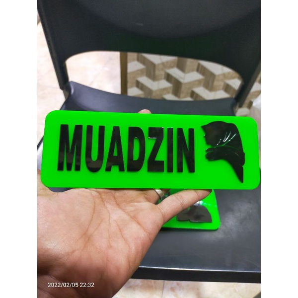 Jual Papan Nama Signboard MUADZIN timbul | Shopee Indonesia