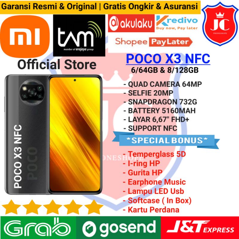 Jual XIAOMI POCO X3 NFC RAM 8/128GB 6/64GB GARANSI RESMI TAM - BONUS ...