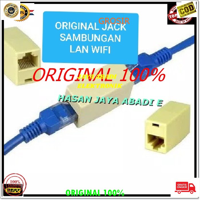 Jual G277 ORIGINAL BARREL RJ45 SOCKET SAMBUNGAN PENYAMBUNG KABEL LAN KOMPUTER LAPTOP INTERNET ...