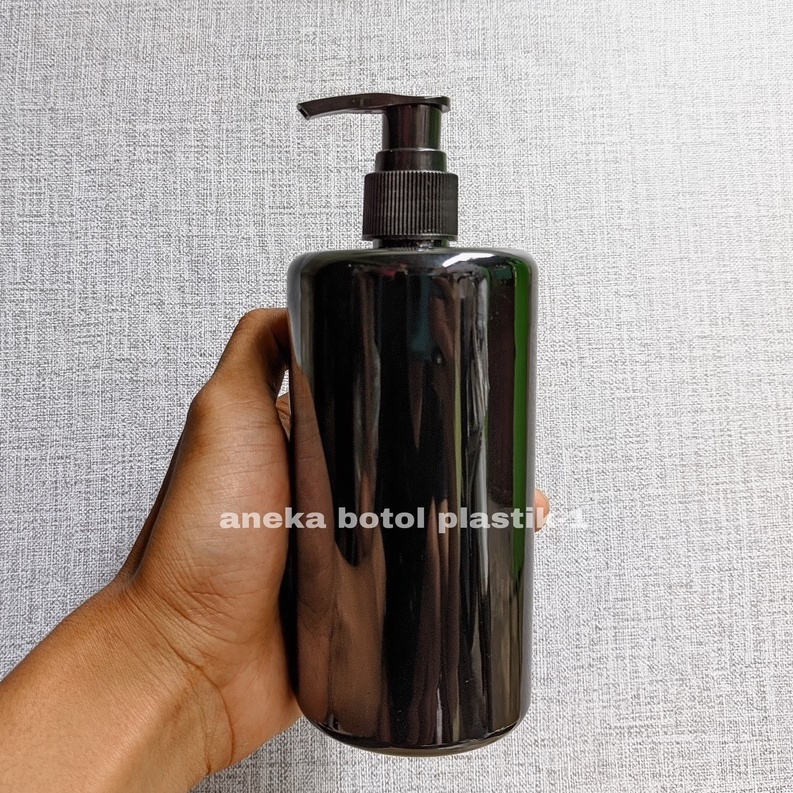 Jual Botol Pump 500ml Hitam Neck 24 Botol Sabun Cair 500 Ml Botol Kosong 500ml Pump Pet Plastik ...