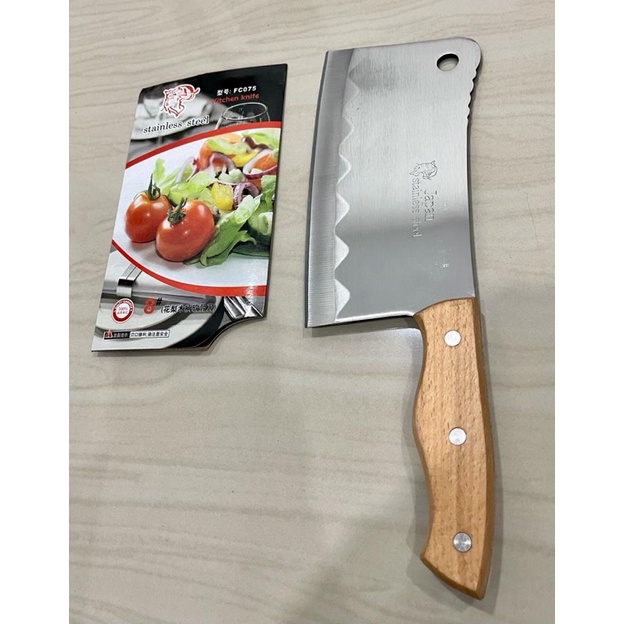 Jual Pisau dapur daging sayur ss gg kayu lebar besar pisau golok ...
