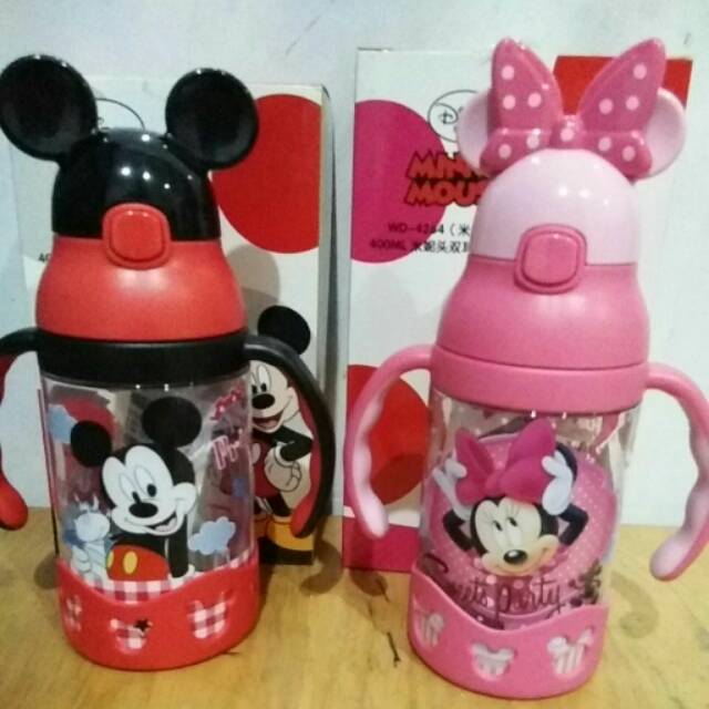 Jual Botol minum mickey minnie handle 400ml | Shopee Indonesia