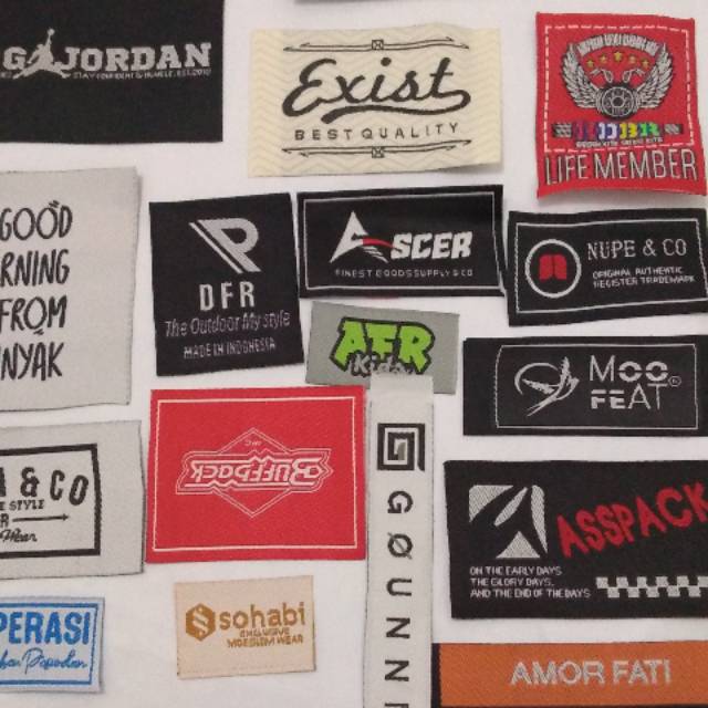 Jual label baju, label hijab, label masker. produksi 2 hari selesai ...