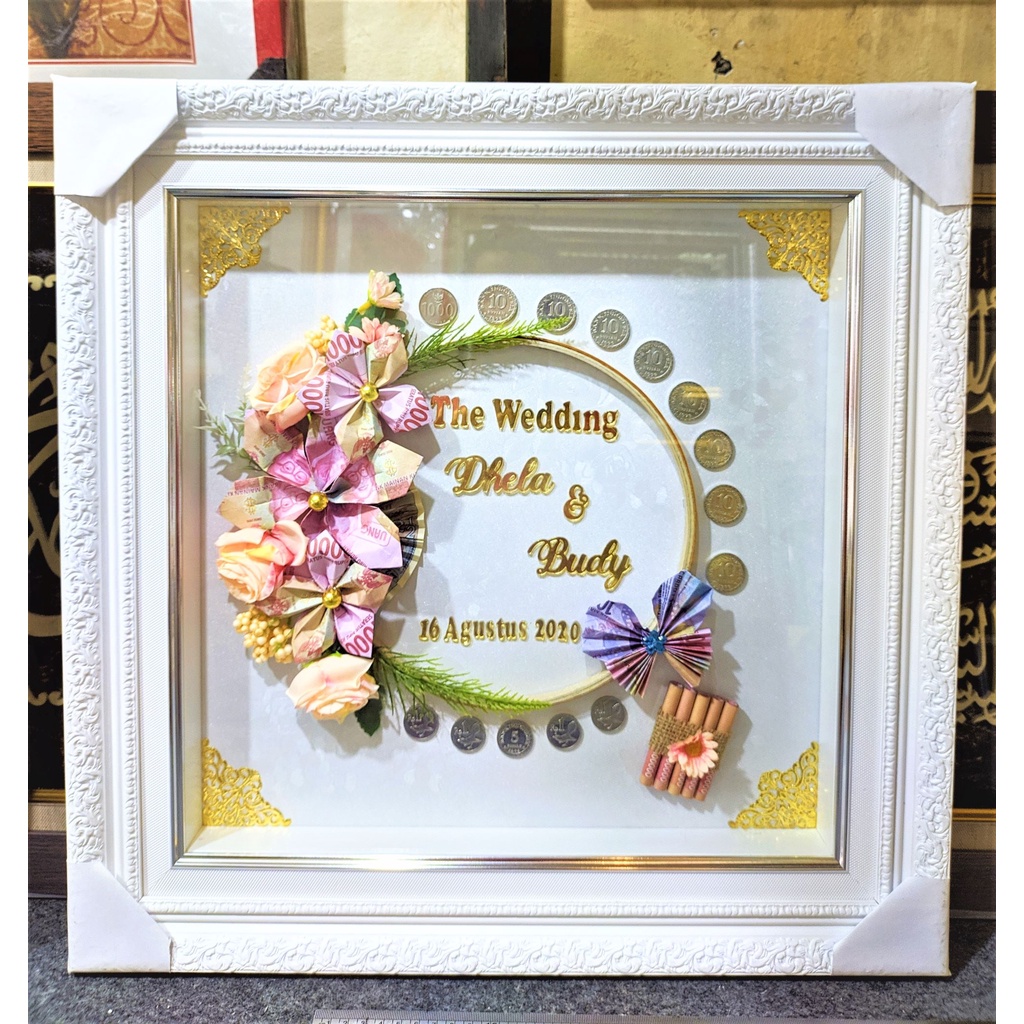 Jual Bingkai Mahar Full Ukir Mewah Ukuran 45x55cm Via Ekpedisi | Shopee Indonesia