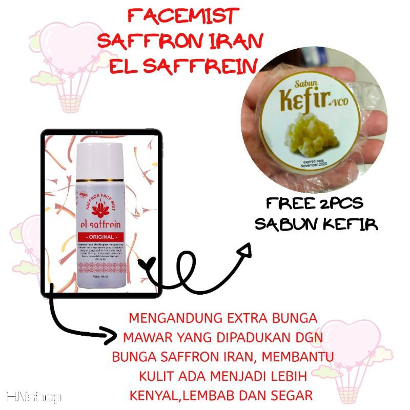 Jual FACEMIST SAFFRON (FREE SABUN KEFIR) | Shopee Indonesia