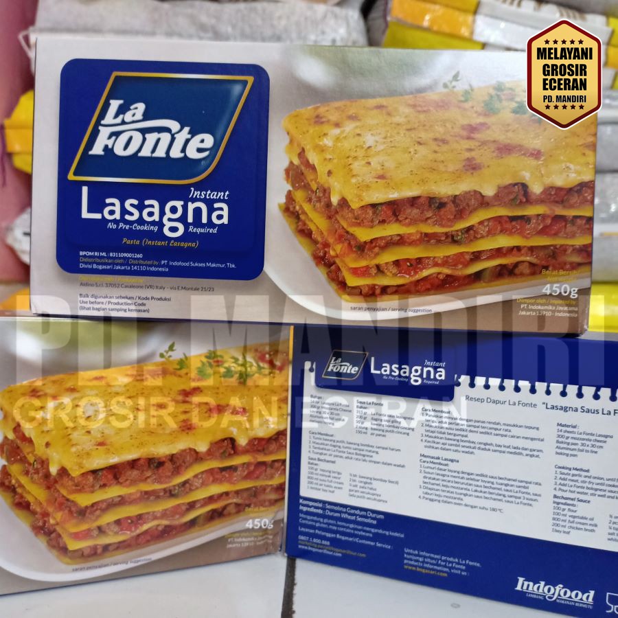 Jual LA FONTE LASAGNA 450 GR LASAGNA SKINS | Shopee Indonesia