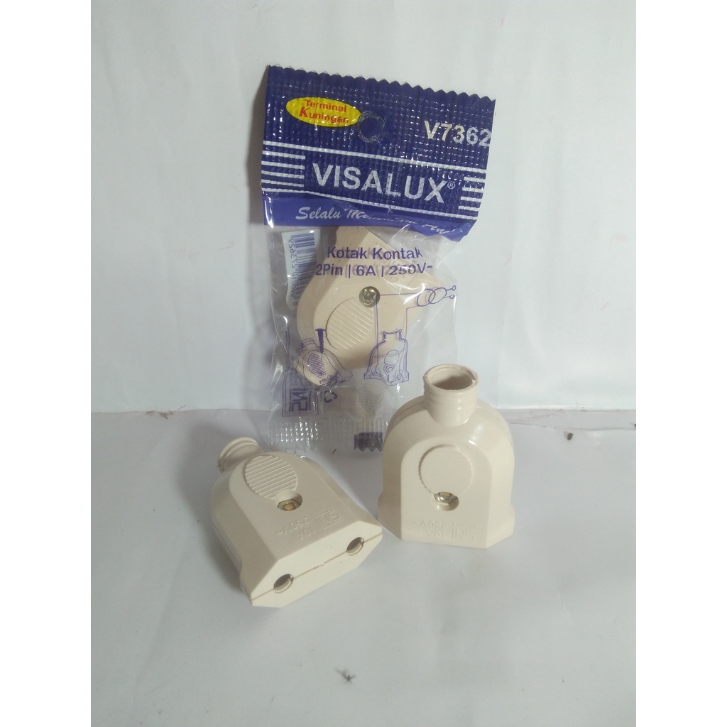 Jual Steker Kontra Gepeng Visalux 250V 10A l Sambungan Kabel l Terminal ...