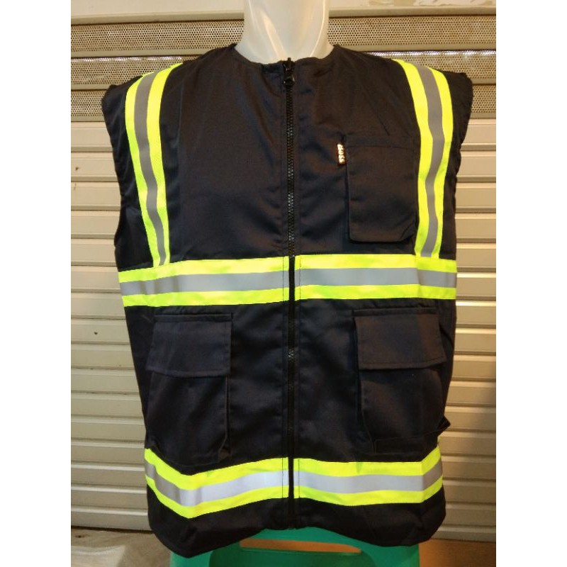 Jual Rompi Proyek Rompi Safety Bahan DRILL Warna Hitam | Shopee Indonesia