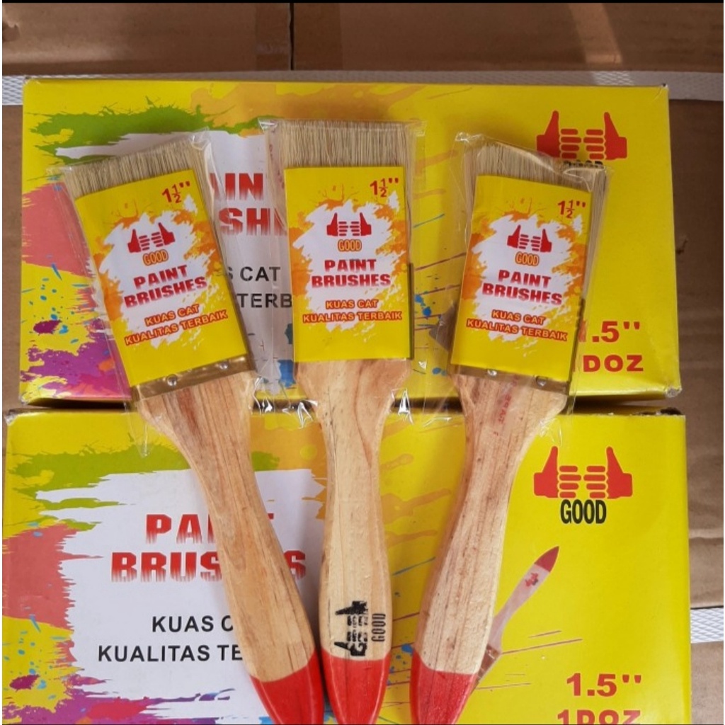 Jual kuas 11/2",kuas cat 11/2 inch, kuas cat 11/2 dim | Shopee Indonesia