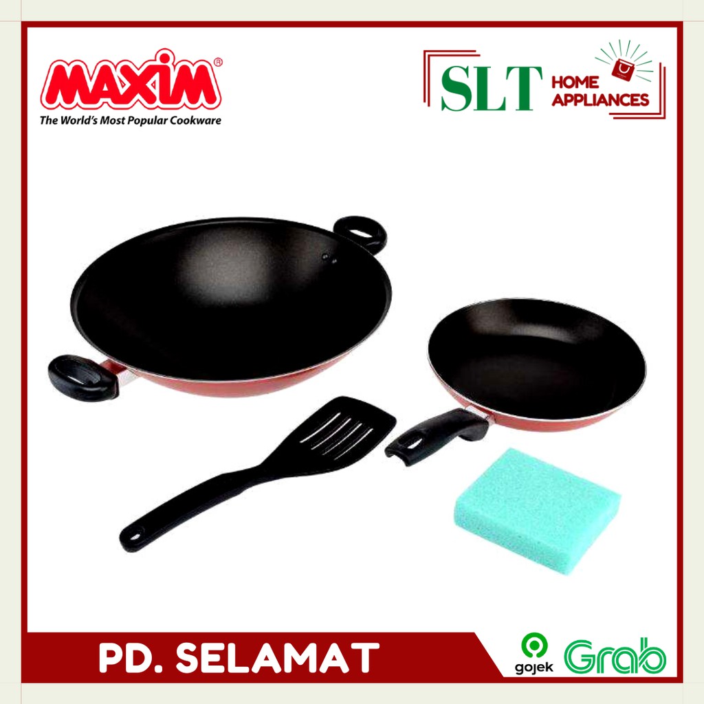 Jual Maxim Wajan Set V**entino 2pcs Wajan Teflon Set | Shopee Indonesia