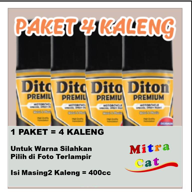 Jual Diton Premium Paket 4 Kaleng Cat Semprot 400cc Shopee Indonesia