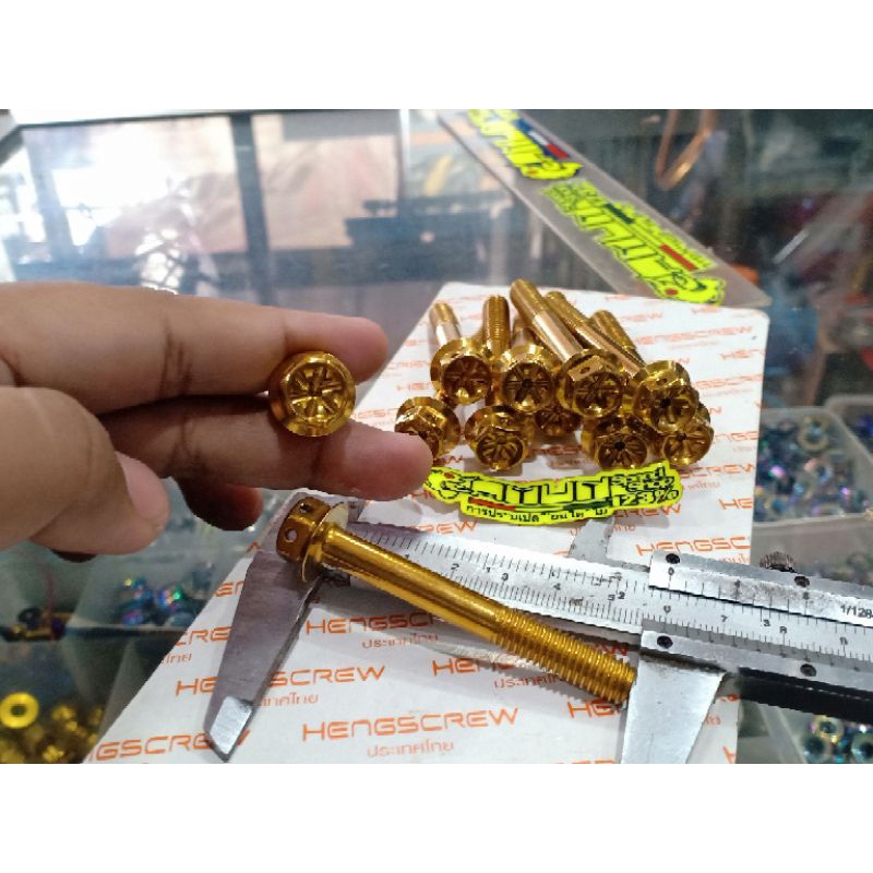 Jual Baut probolt gold flower 8x60 drat 12 panjang 6cm original heng thailand harga satuan ...