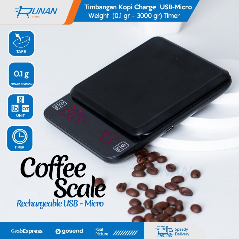 Jual Timbangan Kopi Coffee Scale 3kg Timbangan Dapur Timer Charge Micro ...
