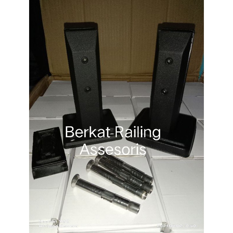 Jual SPIGOT KACA STAINLESS BLACK T. 16 CM | Shopee Indonesia