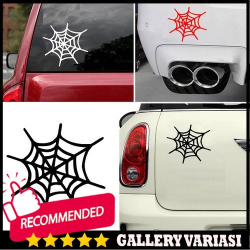 Jual Stiker Lucu Unik Kaca Body Mobil Cutting Sticker Jaring Laba-Laba ...
