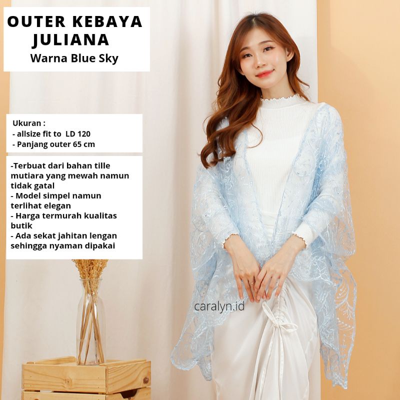 Jual OUTER KEBAYA JULIANA OUTER KEBAYA TILLE GLITER MUTIARA | Shopee ...