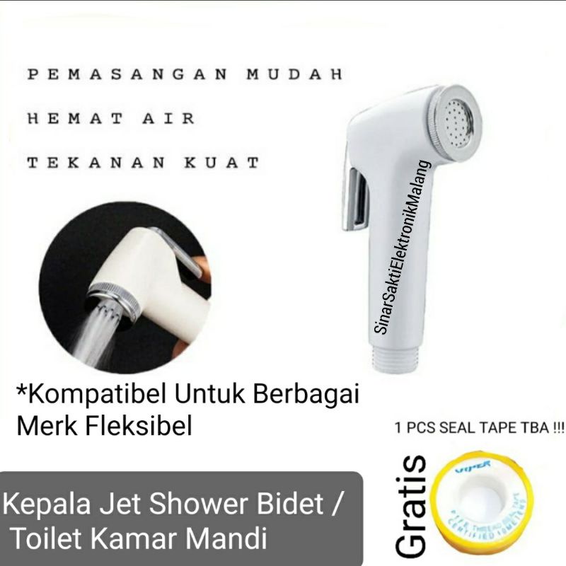 Jual Kepala Jet Shower Bidet Toilet Cebok Kamar Mandi WC Semprotan Air | Shopee Indonesia