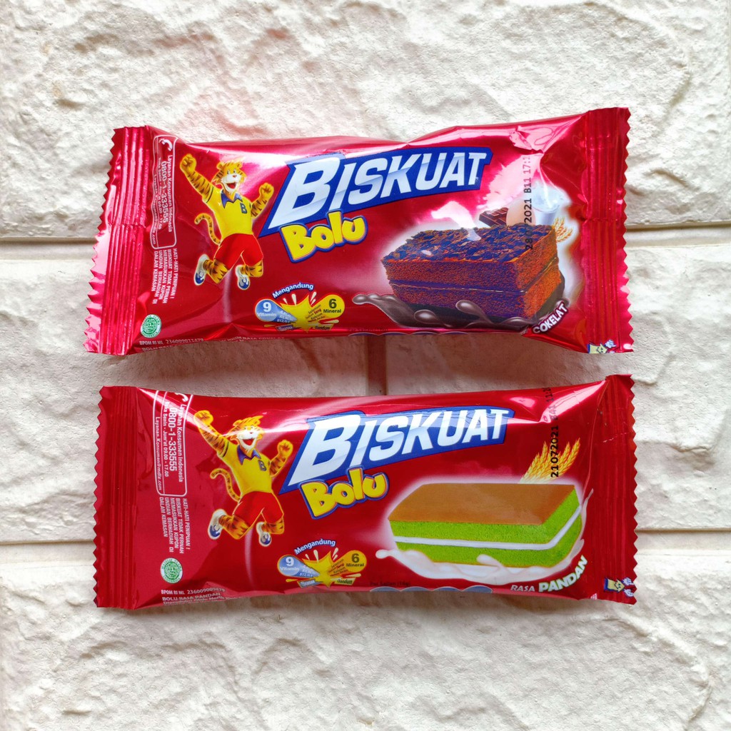 Jual Biskuat Bolu Soft Cake Rasa Coklat Cokelat Pandan Sachet 16gr ...