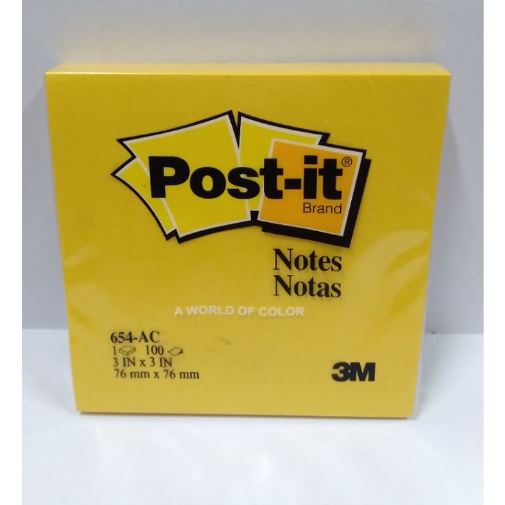 Jual 3M POST IT 654 - 3MY MED YELLOW/ MEMO STICKY NOTE | Shopee Indonesia