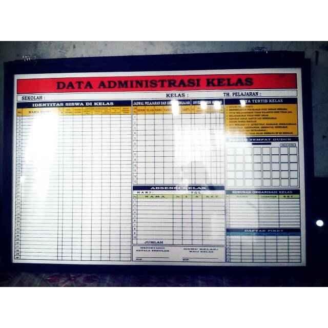 Jual Papan data administrasi kelas | Shopee Indonesia