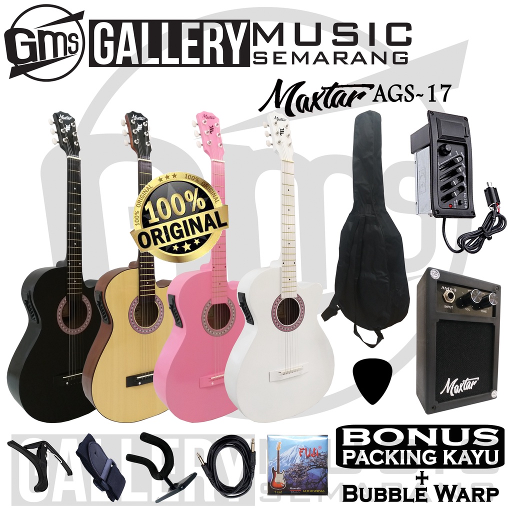 Jual Gitar Akustik Elektrik Maxtar AGS-17 Original / Gitar Akustik Original / Gitar Akustik ...
