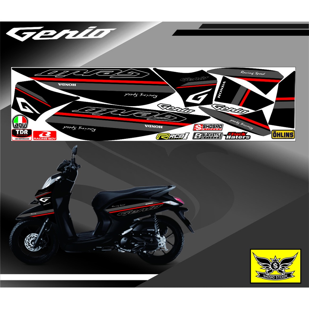 Jual VARIASI CUSTOM / COD STICKER VARIASI MOTOR HONDA GENIO ALL ...