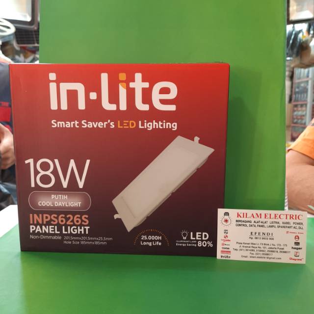 Jual Lampu downlight panel LED inbox INPS628S kotak 18w 18 w 18 watt ...