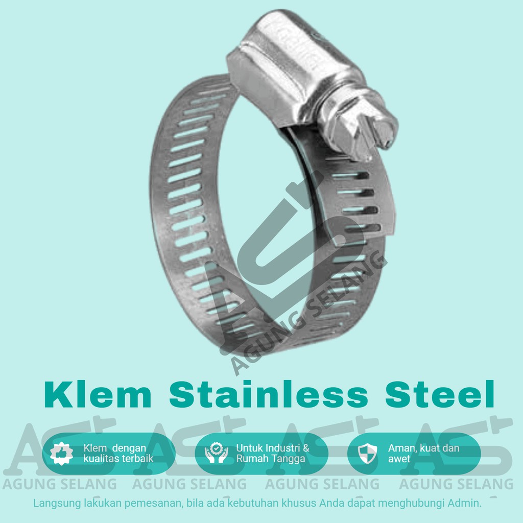Jual Klem Selang Pipa Stainless Steel 2" Hose Clamp Pipe Taman Garden ...