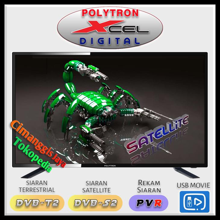 Jual Tv Led Polytron 32 Inch Digital Dvbt2 Dvbs2 Berkualitas Kode 1220 | Shopee Indonesia